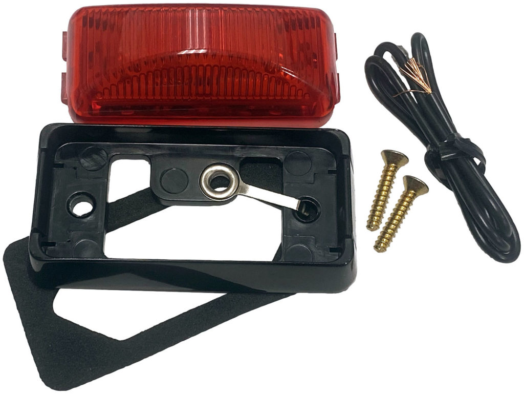 LED Marker/ Clearance, PC-Rated, Rectangular, Kit, 2.48"X1.2", red ...